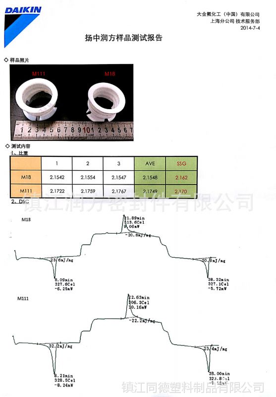 聚四氟乙烯PTFE件原材料日本大金M111生产 有原厂送货清