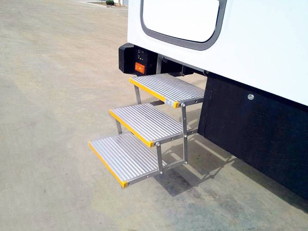 特种车三级电动折叠踏步 上下车迎宾脚踏板-钱眼产品